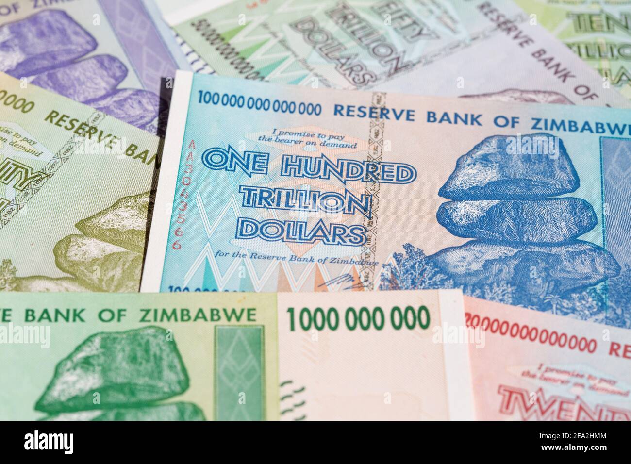 Banknotes of Zimbabwe after hyperinflation Stock Photo - Alamy