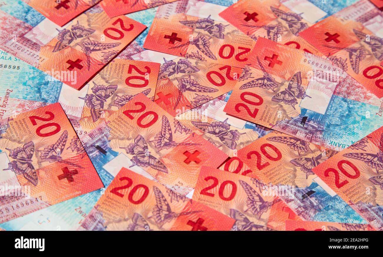 Collection of the new swiss banknotes (issued in 2017 Stock Photo - Alamy