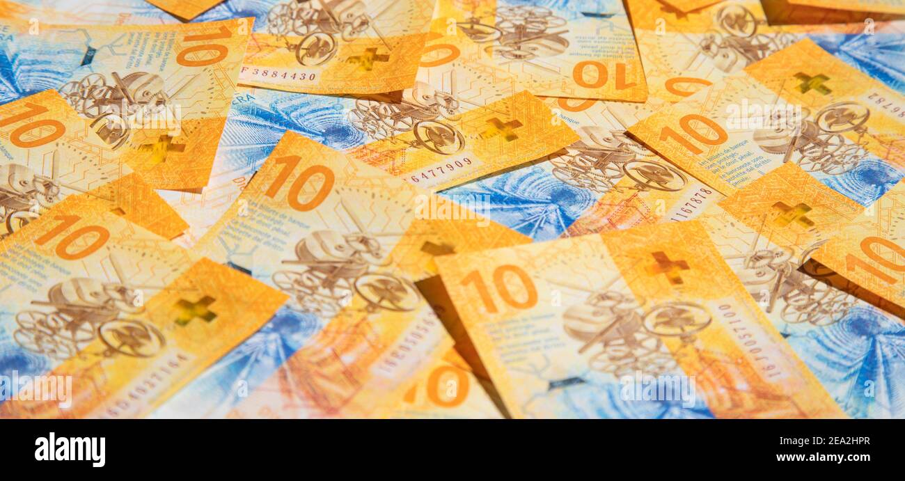 Collection of the new swiss banknotes (issued in 2017 Stock Photo - Alamy