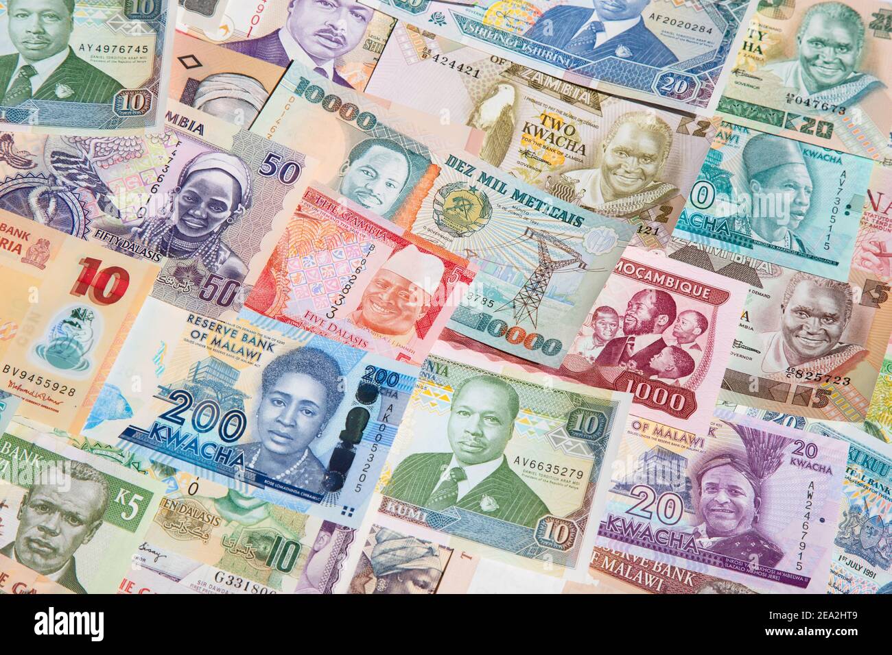 Variety of the African banknotes Stock Photo - Alamy