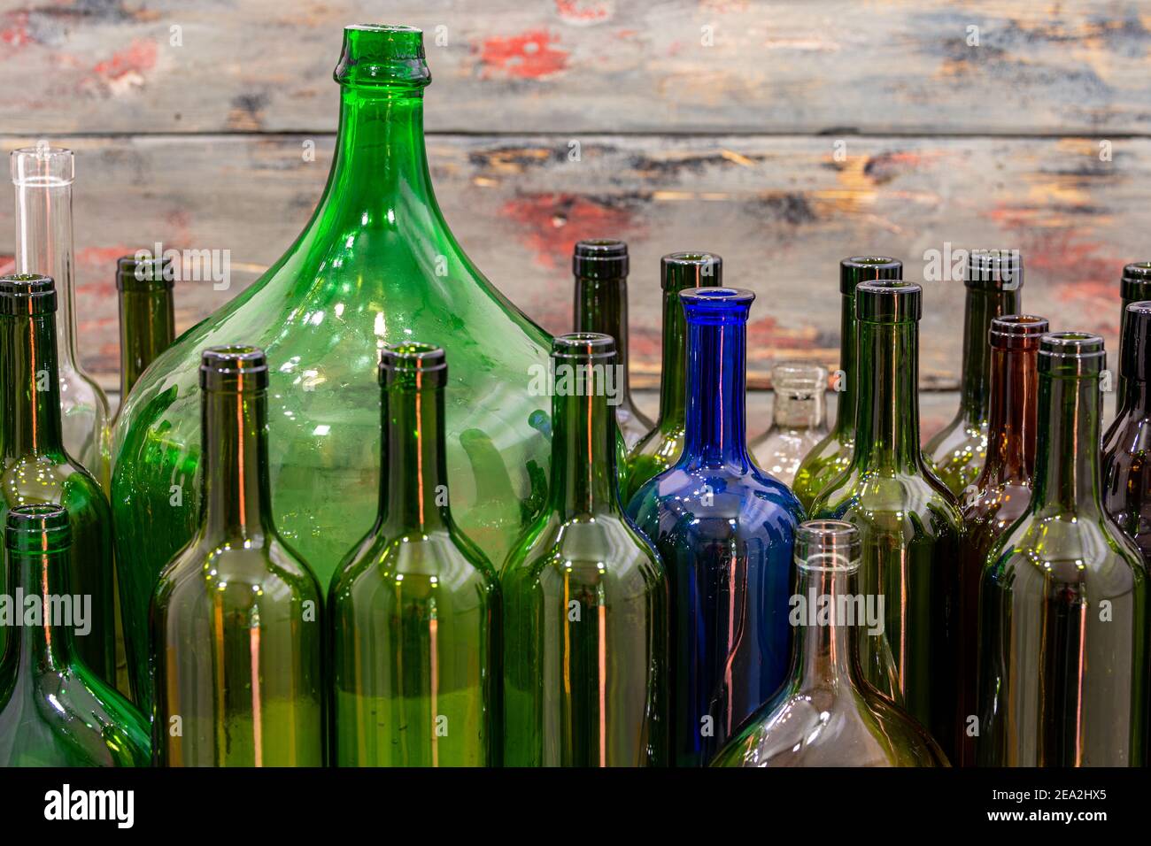 Eclectic Collection: Vintage Glass Bottles Stock Photo - Alamy