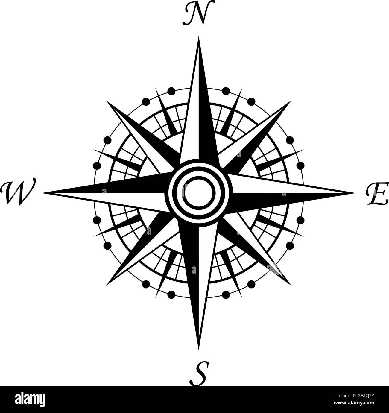 Compass symbol isolated on white for design Stock Vector Image & Art ...
