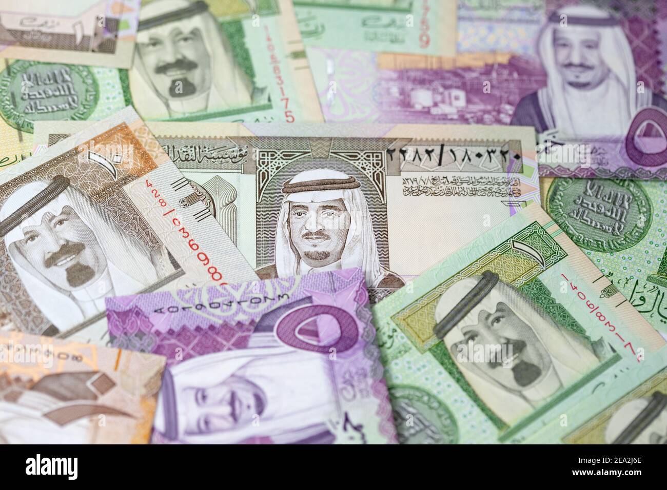 Collection of Saudi Arabia Riyal banknotes Stock Photo - Alamy