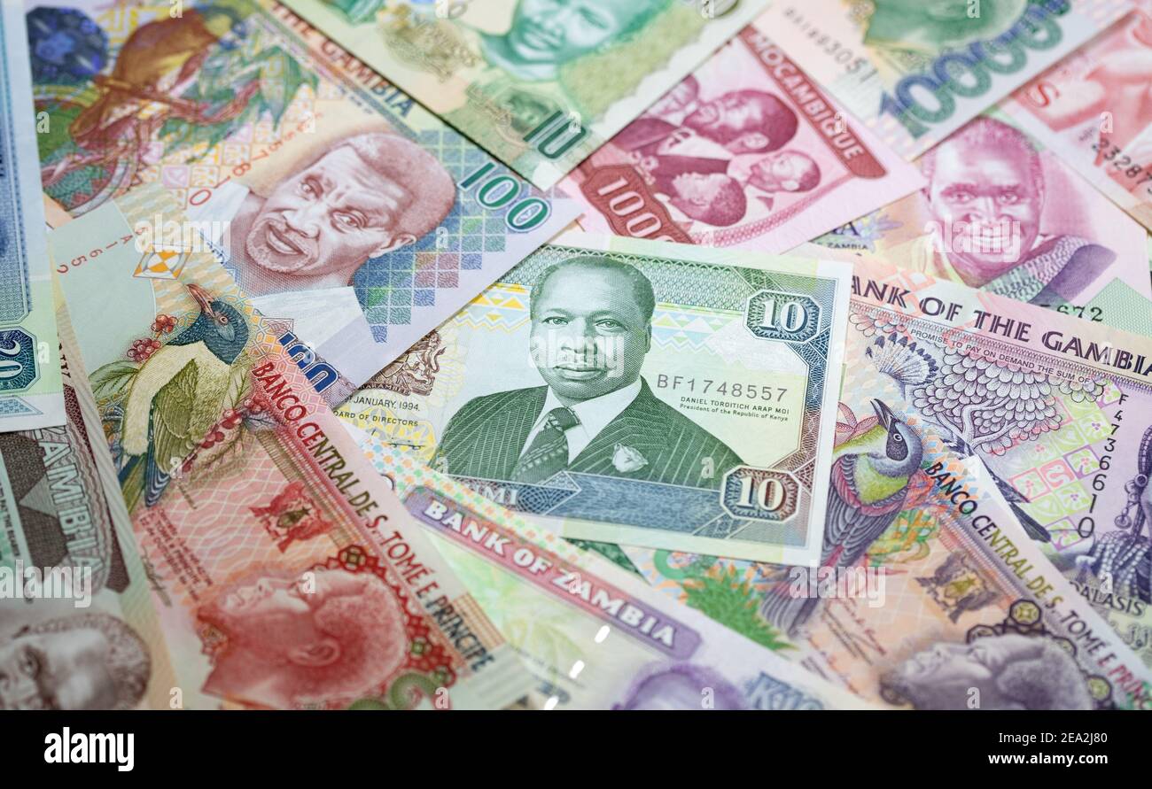 Variety of the African banknotes Stock Photo - Alamy