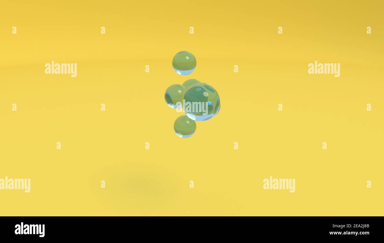 Realistic green glass sphere mock up scene 3d render Stock Photo - Alamy