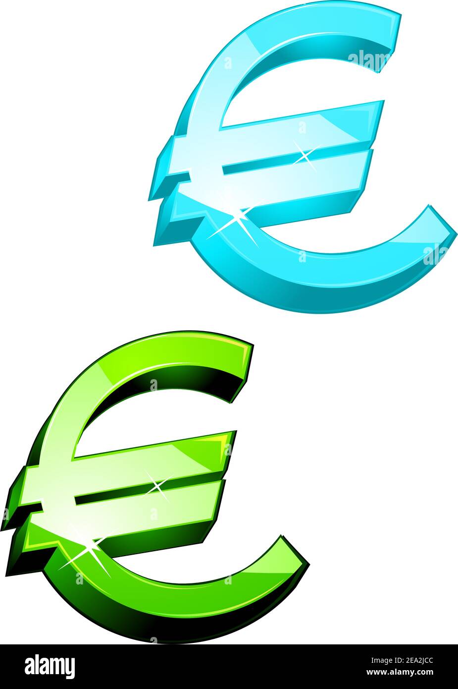 Glossy currency symbols of euro for design Stock Vector Image & Art - Alamy