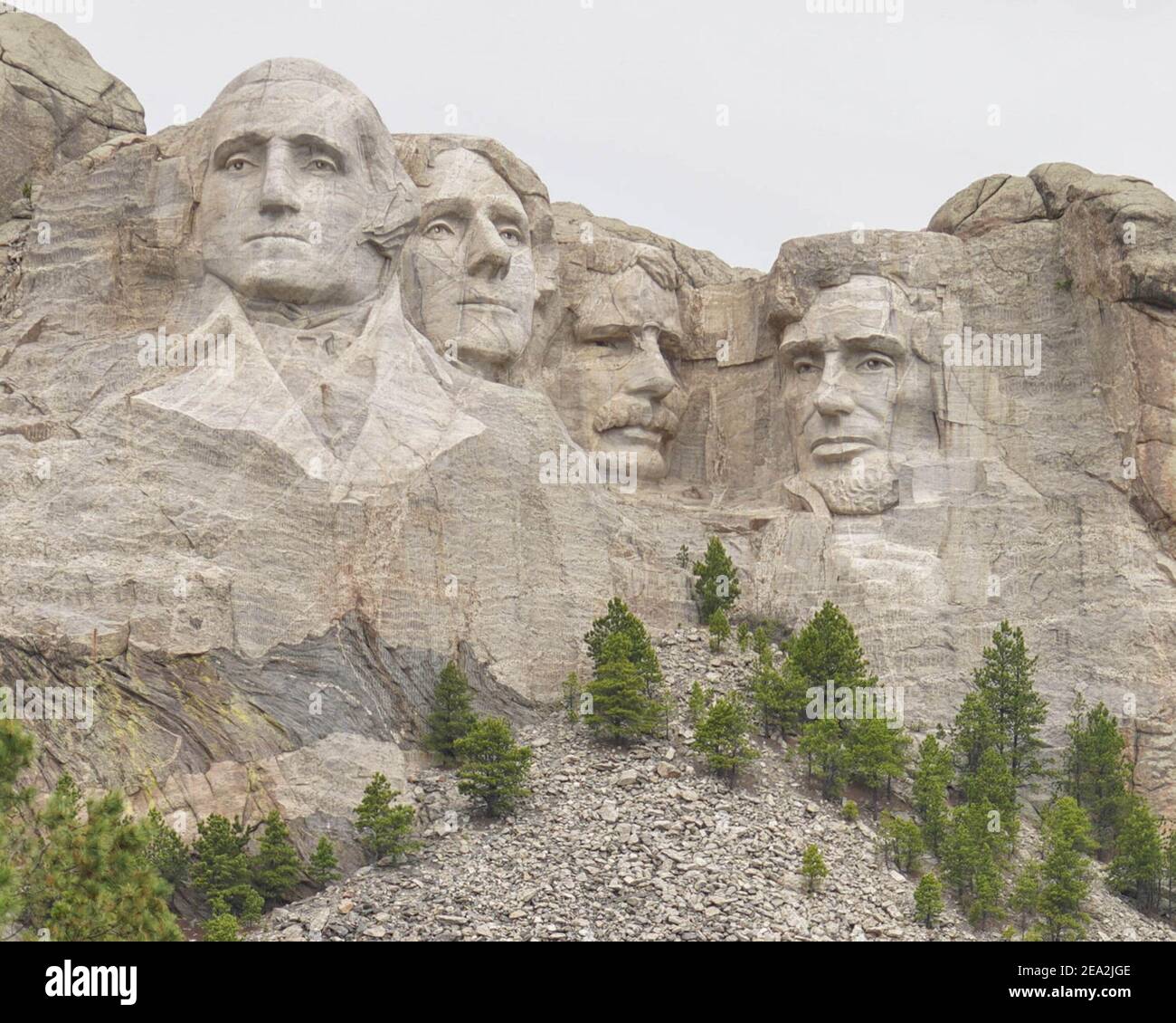 Mount Rushmore during the summer at the Black Hills of South Dakota ...