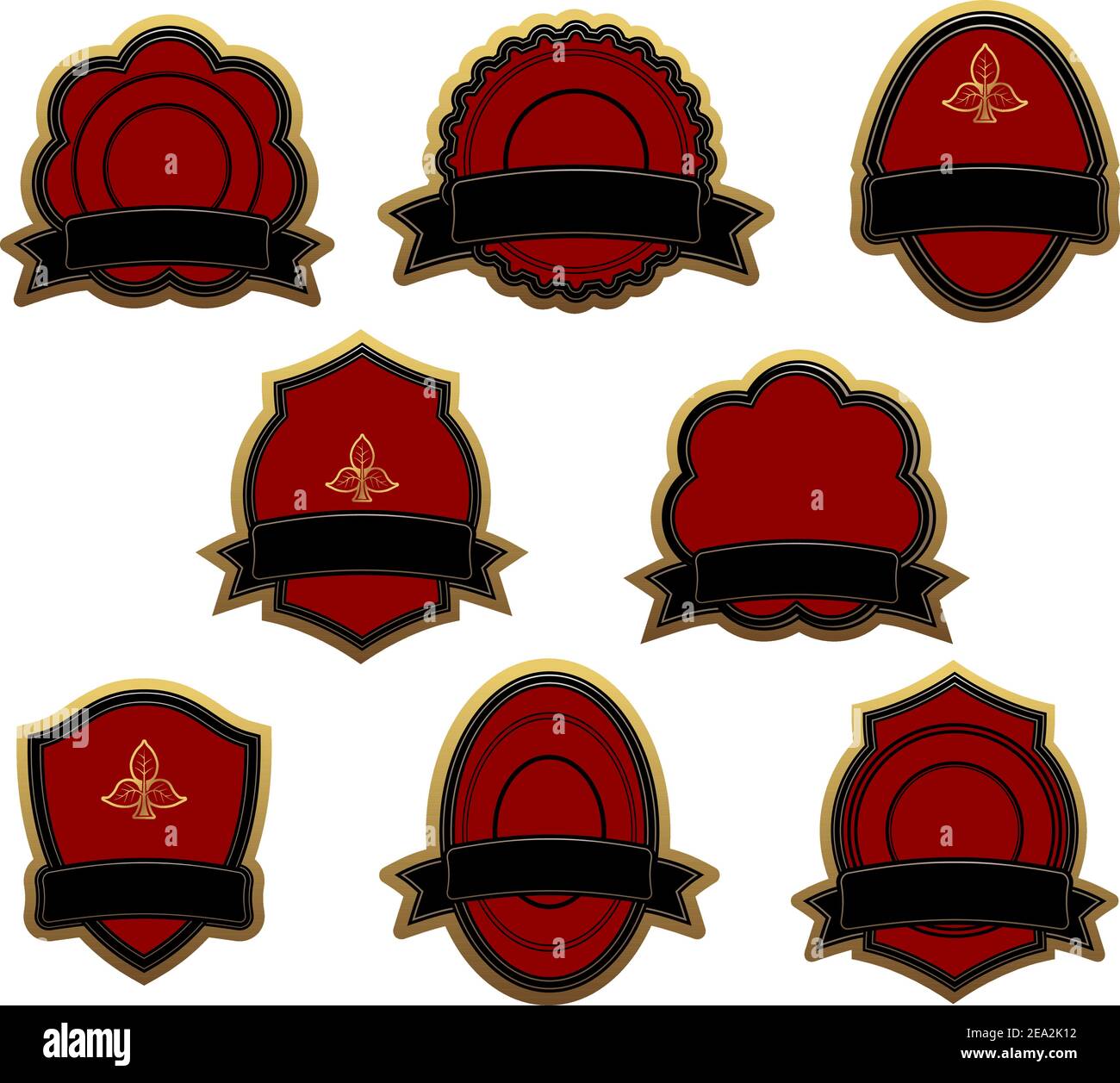 Set of red vintage labels for design food and beverages Stock Vector ...