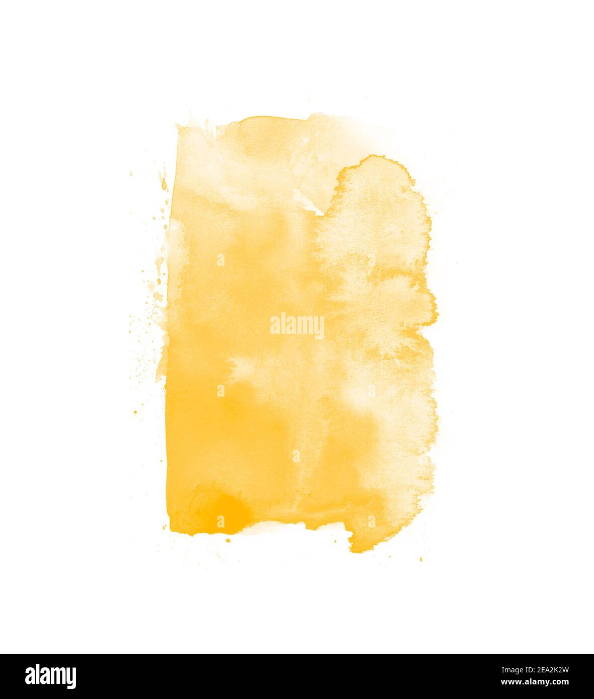 Yellow paint stroke brush illustration Stock Photo - Alamy