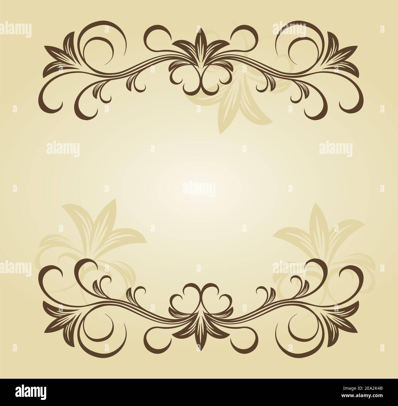 Vintage frame in victorian style for design as a background Stock ...