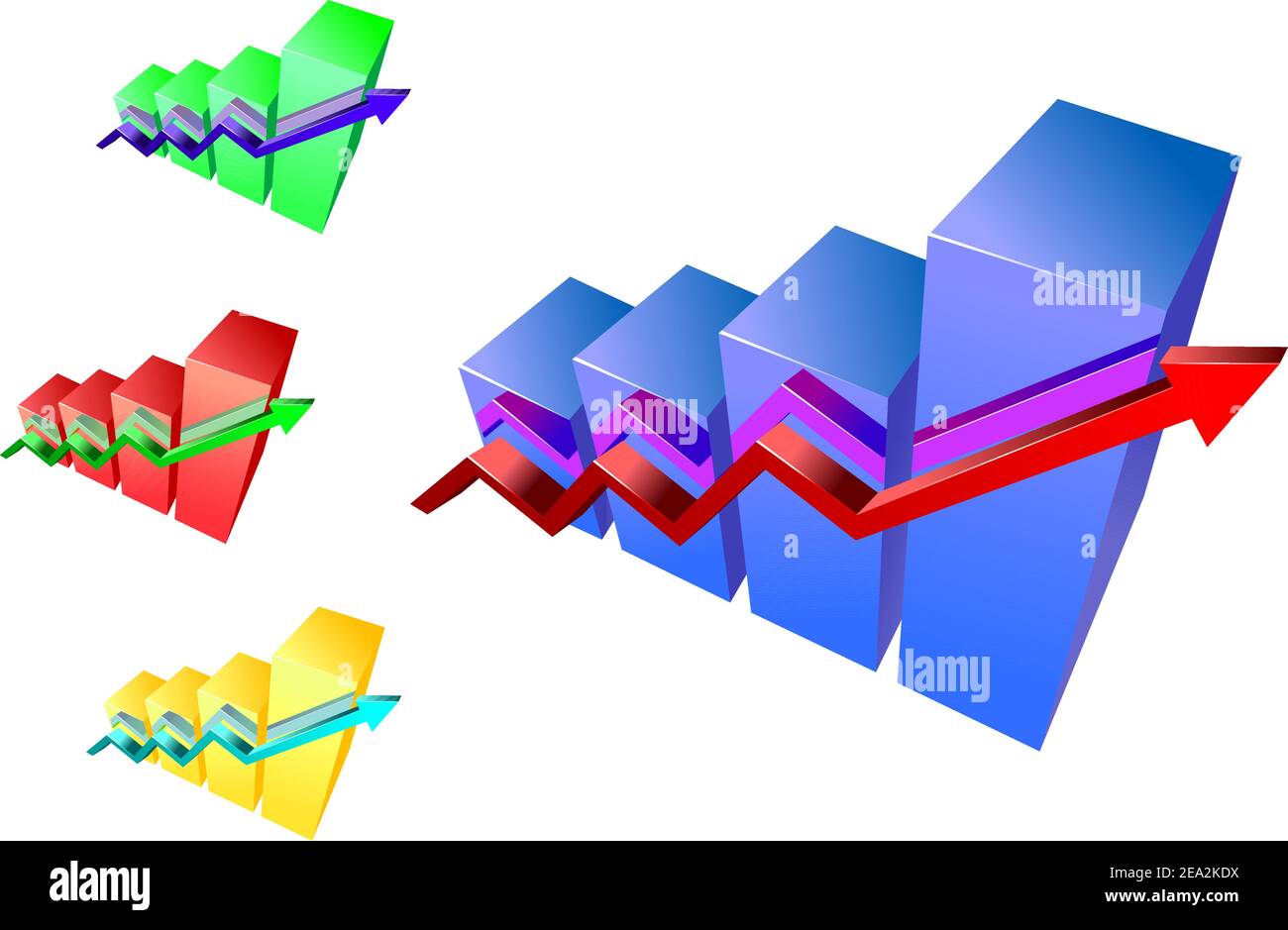 Glossy growth graphs for design and business concept Stock Vector Image ...