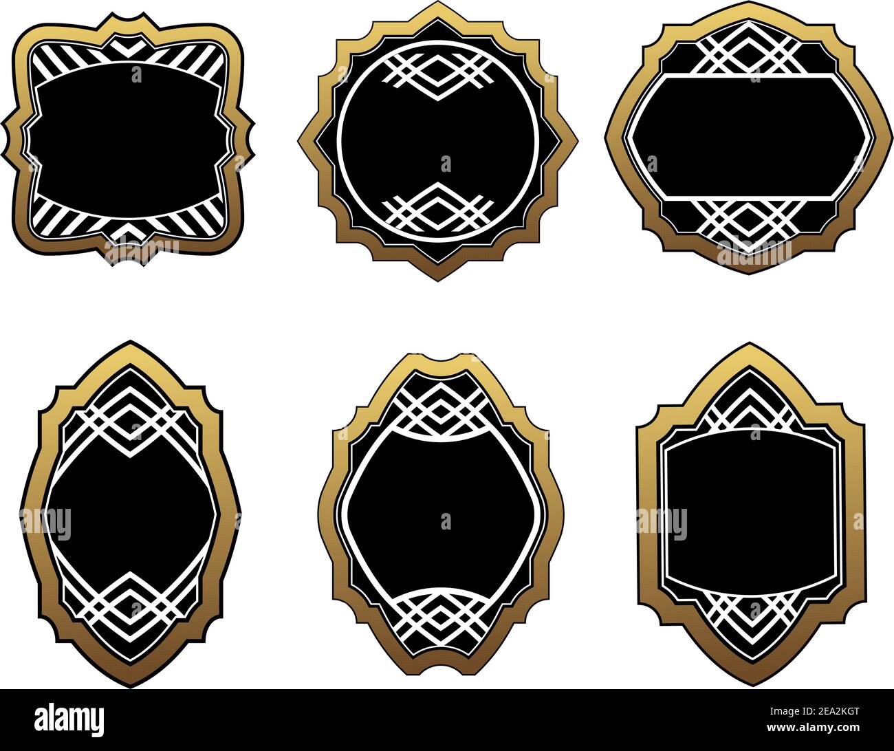 Set of golden labels for design food and beverages Stock Vector Image ...