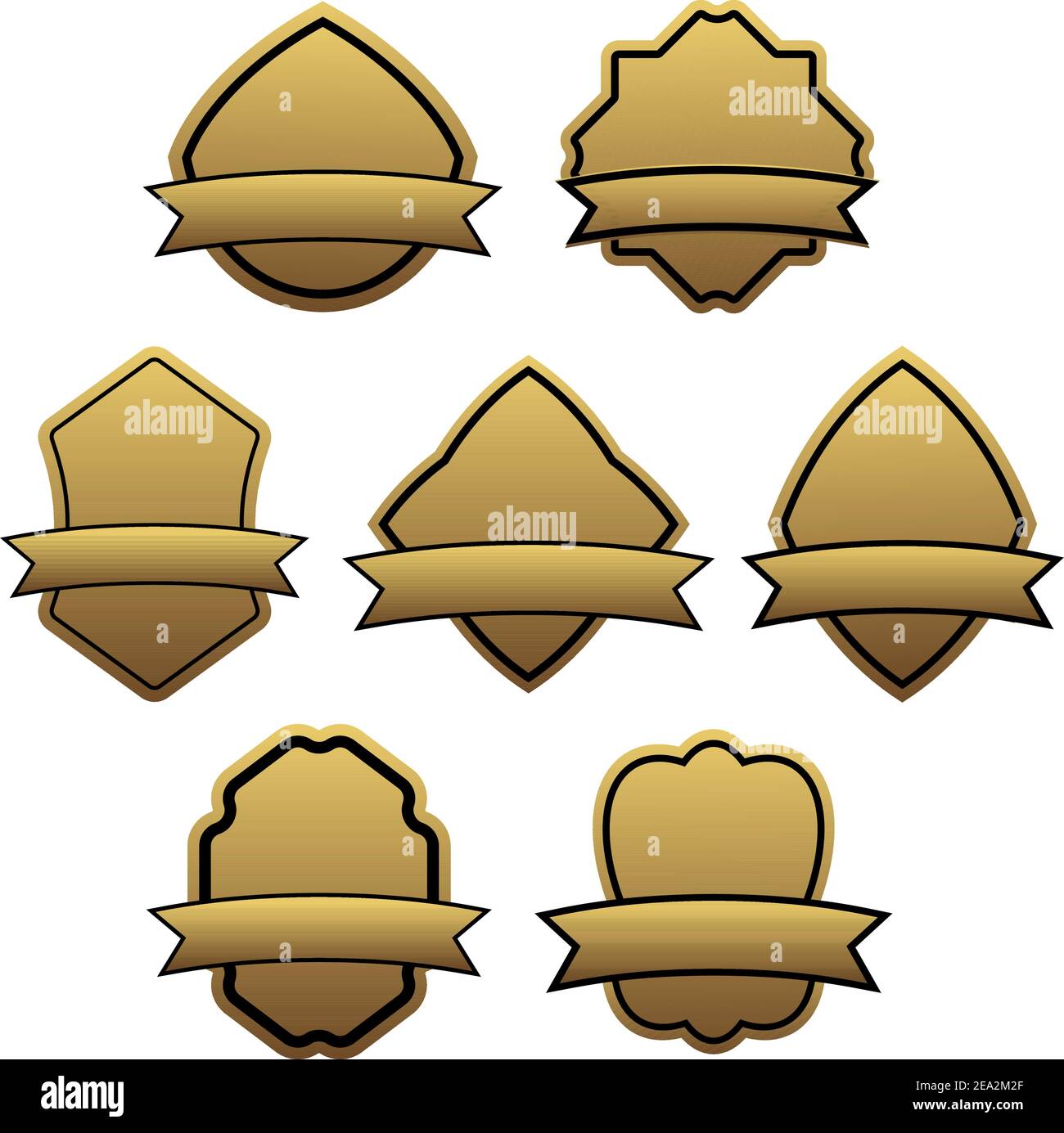 Set of golden labels for design food and beverages Stock Vector Image ...