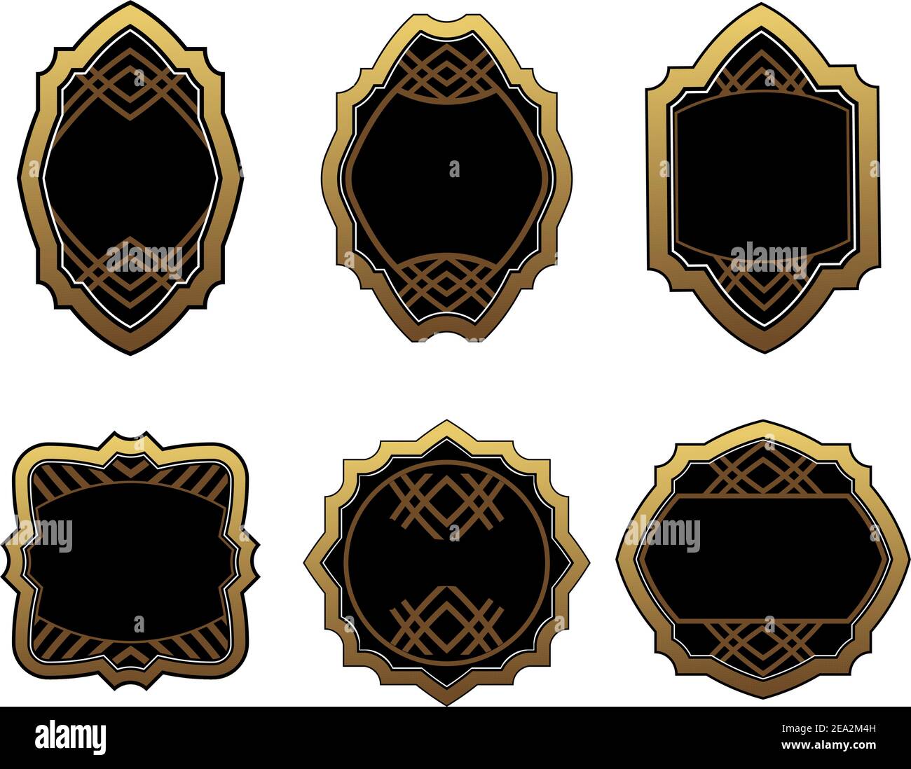 Set of golden labels for design food and beverages Stock Vector Image ...