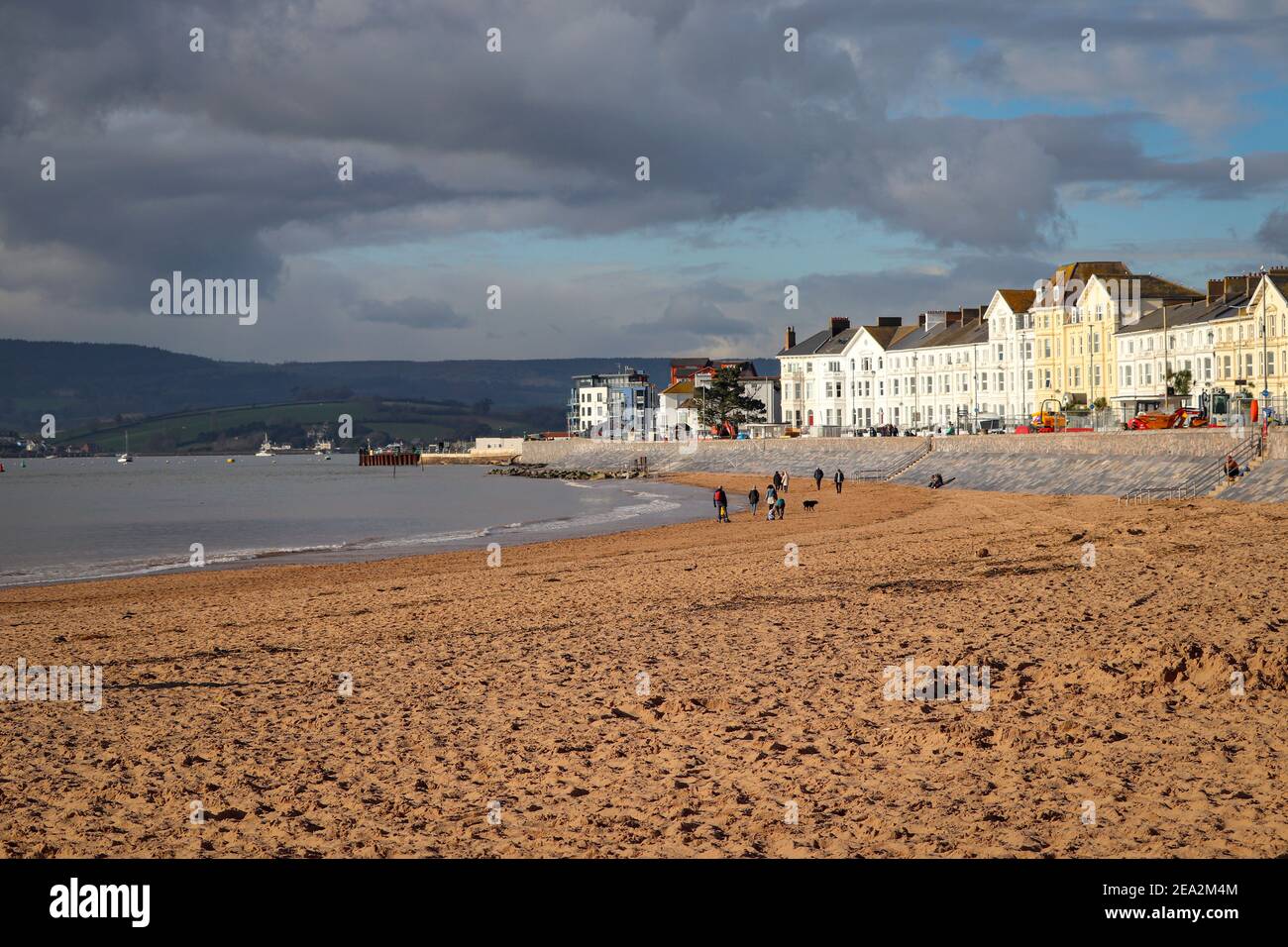 Exmouth seafront beach in Devon Stock Photo - Alamy