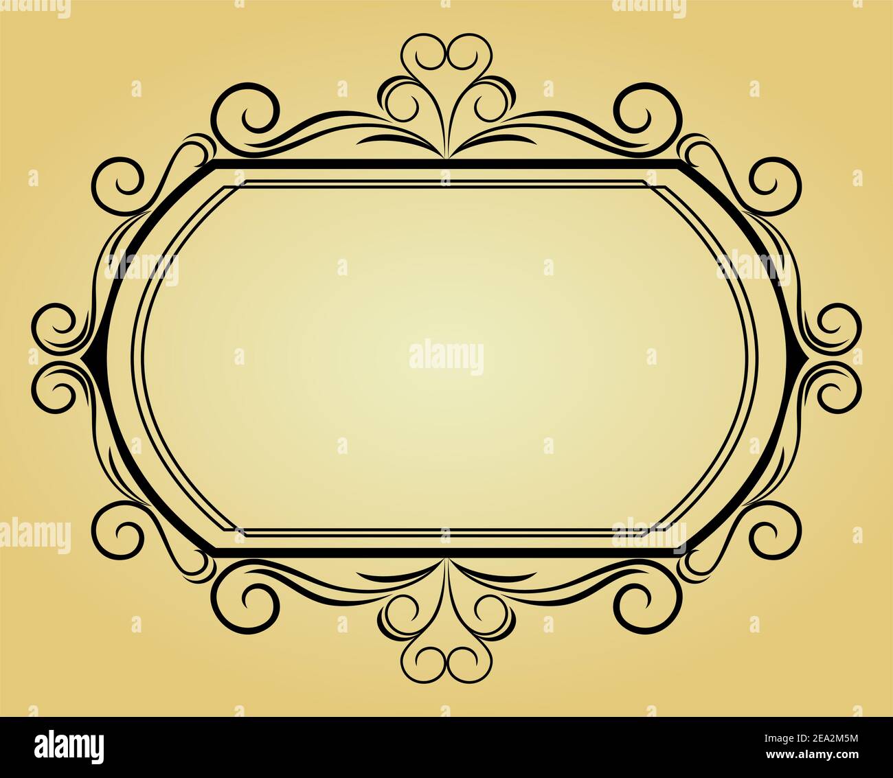 Vintage frame in victorian style for design as a background Stock ...