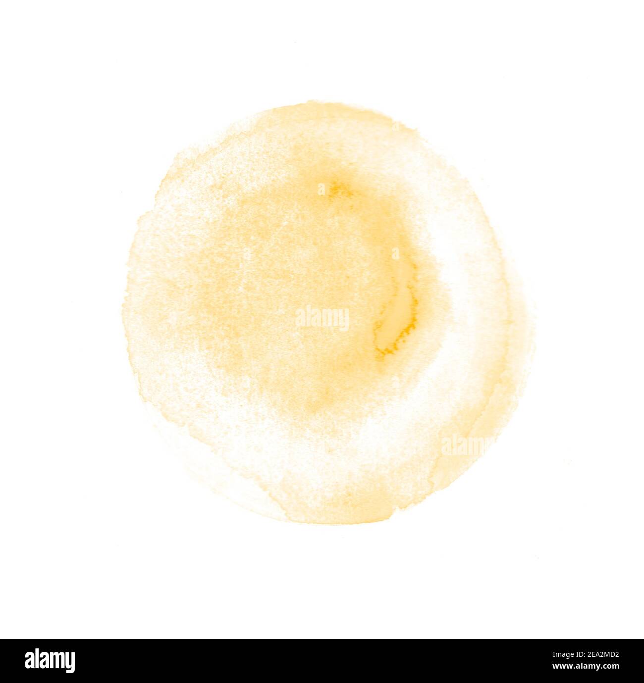 Beautiful yellow circle paint brush for painting. Paint brush isolated ...