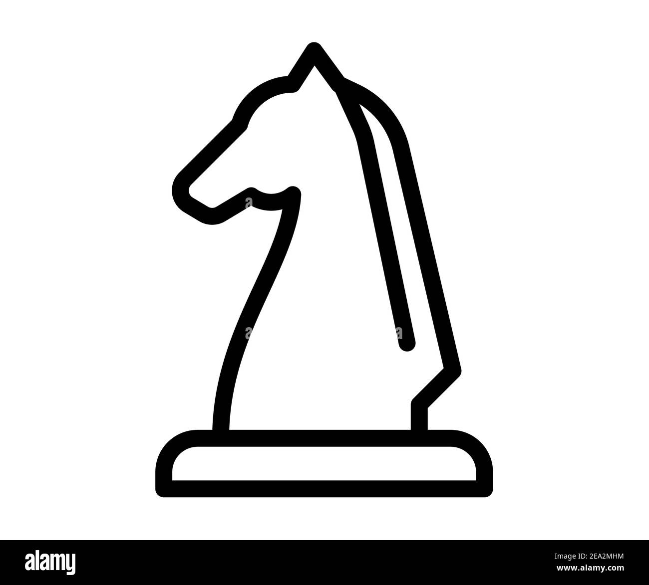 strategy strategist chess single isolated icon with outline line style ...