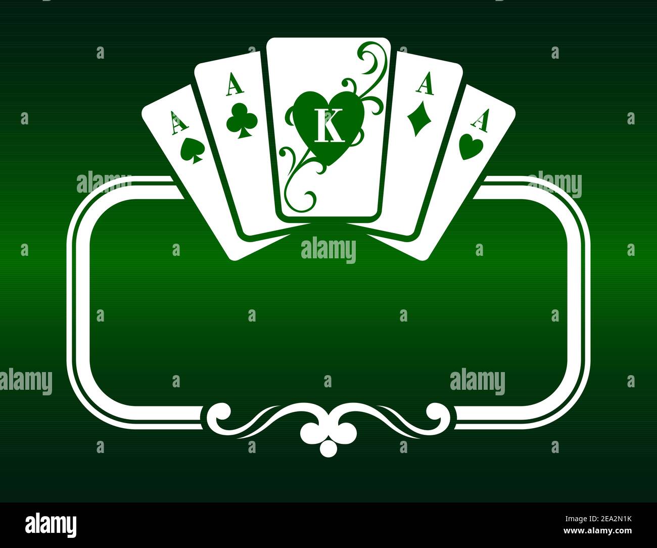 Poker frame with cards as a symbol of luck Stock Vector Image & Art - Alamy