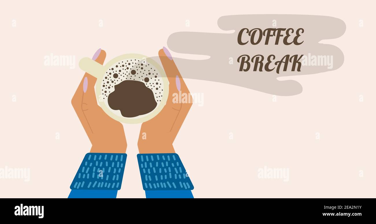 Hands hot chocolate Stock Vector Images - Alamy