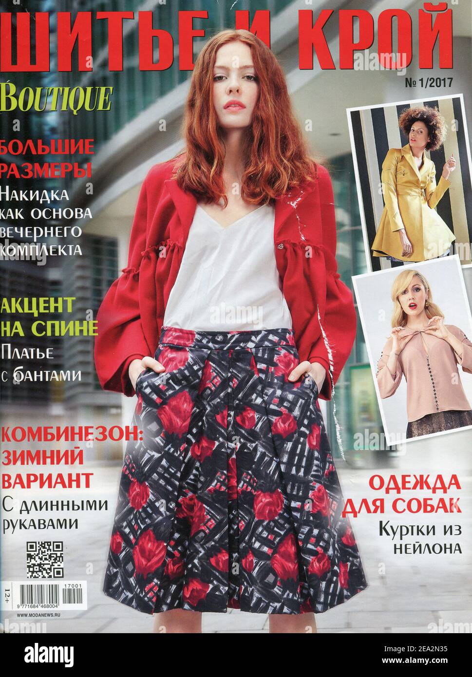 The Front Cover of Russian magazine "Sewing and Cutting" № 1/2017 Stock ...