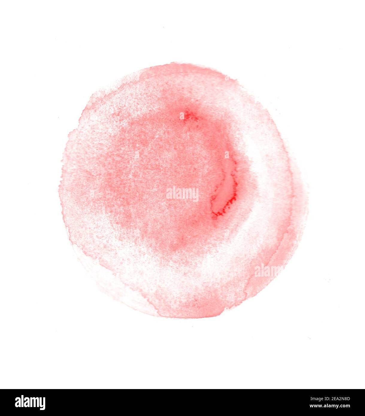 Red paint circle brush isolated on white background for painting Stock ...