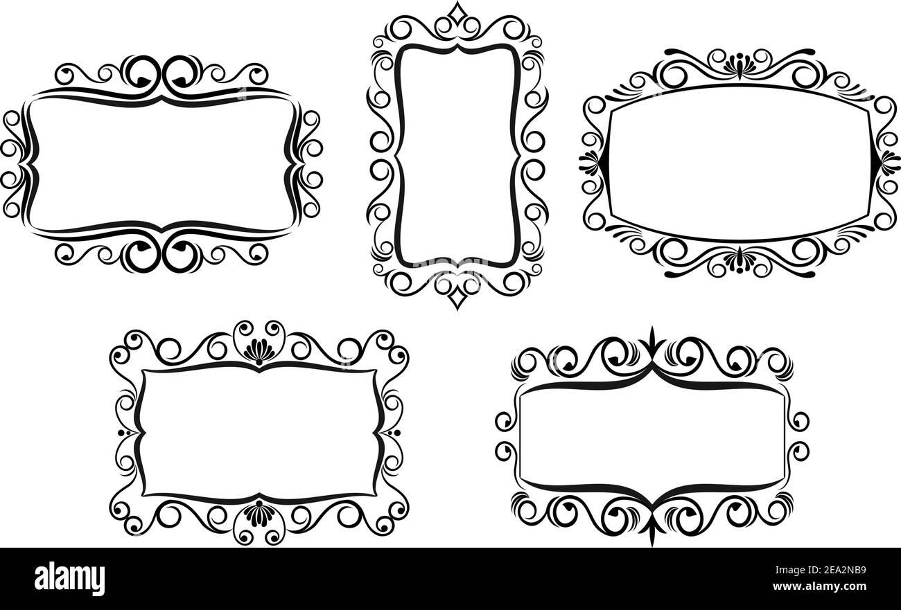 Victorian Frame Template Victorian Frames Vector Art, Icons, And