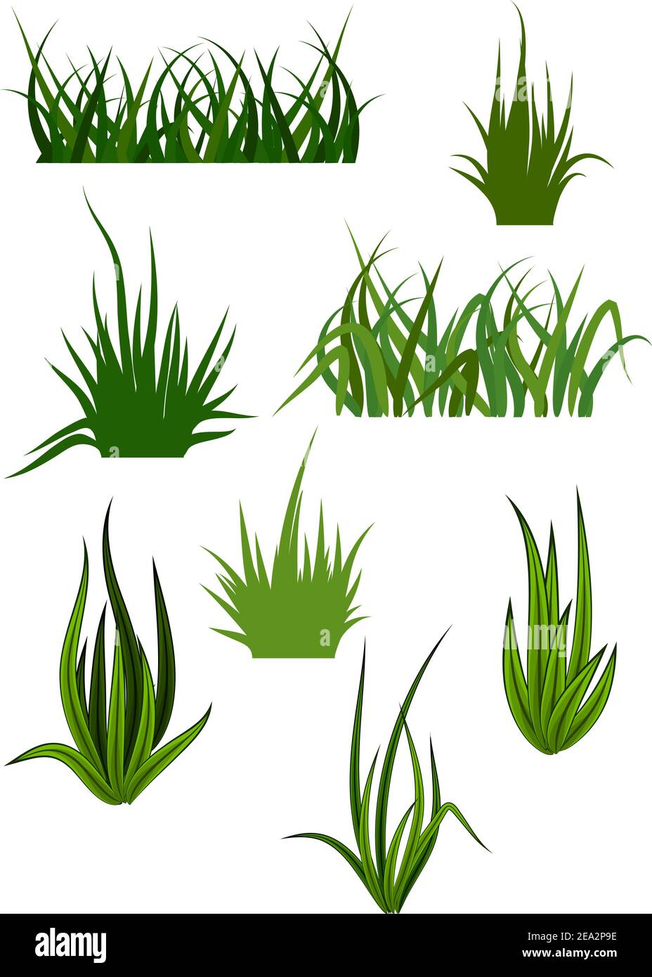 Green grass elements for design and decorate Stock Vector Image & Art ...