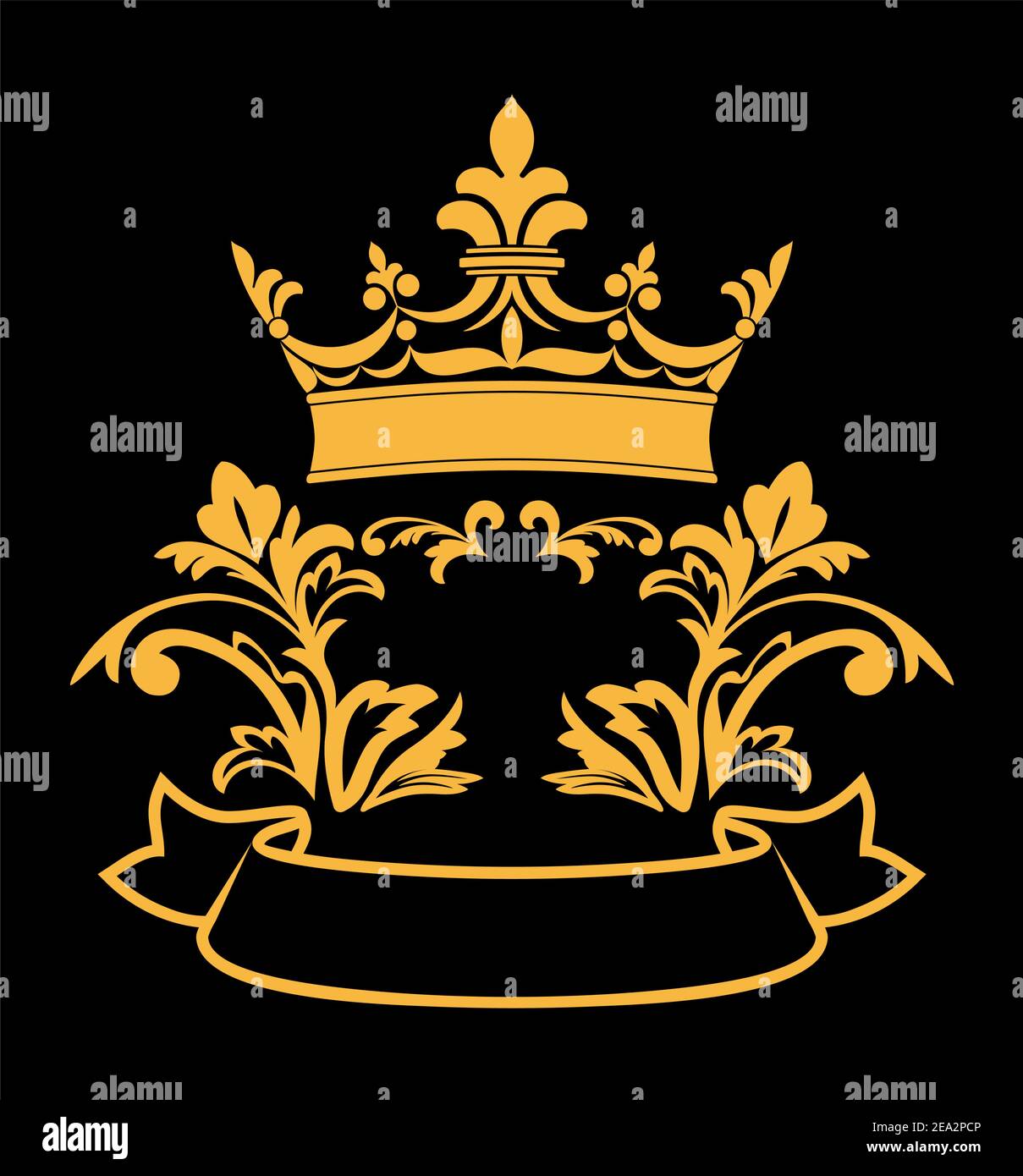 Heraldic crown with elements for design and decorate Stock Vector Image ...