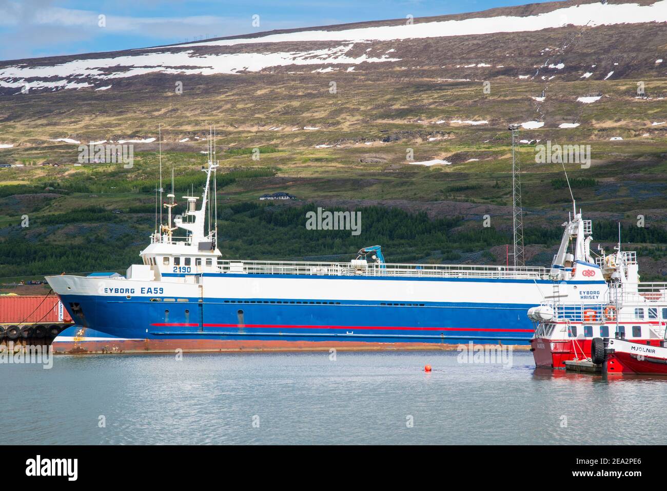 Iceland shipping port hi-res stock photography and images - Alamy