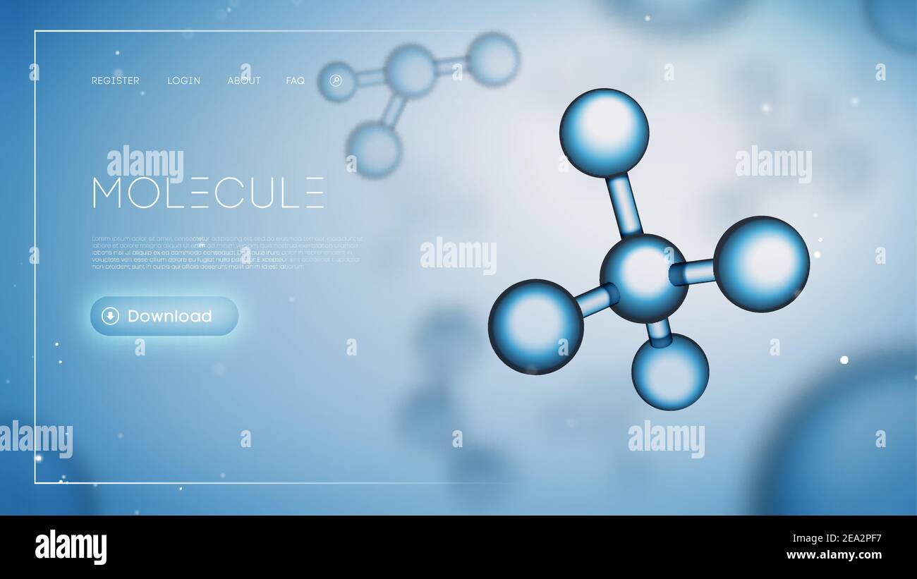 Vector 3d. Molecule science dna presentation. Chemical background ...