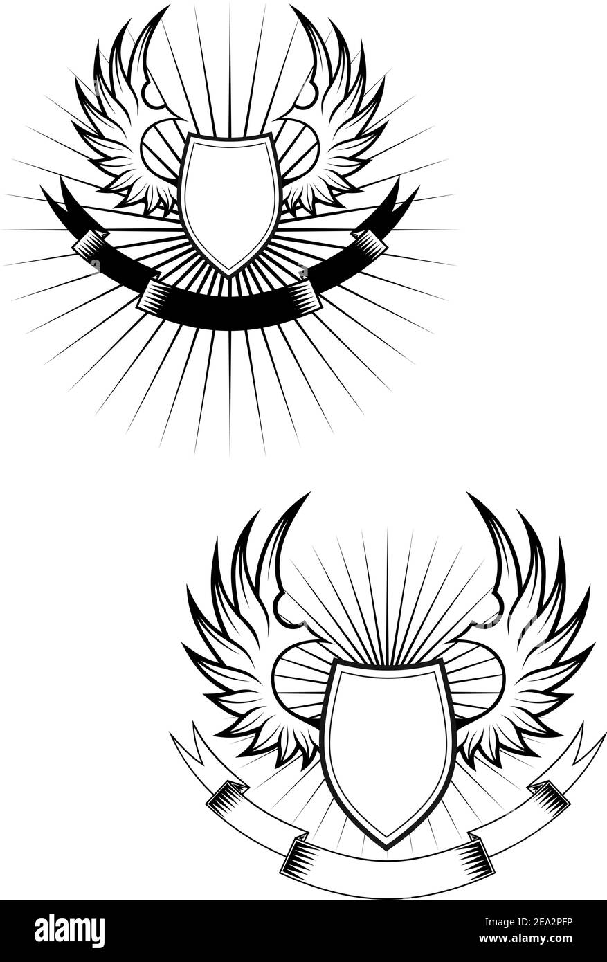 Engraved shields Cut Out Stock Images & Pictures - Alamy