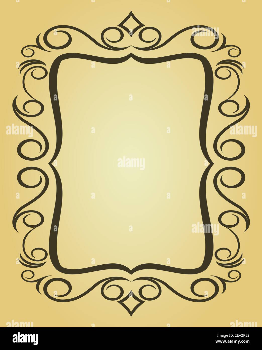 Vintage frame in victorian style for design as a background Stock ...
