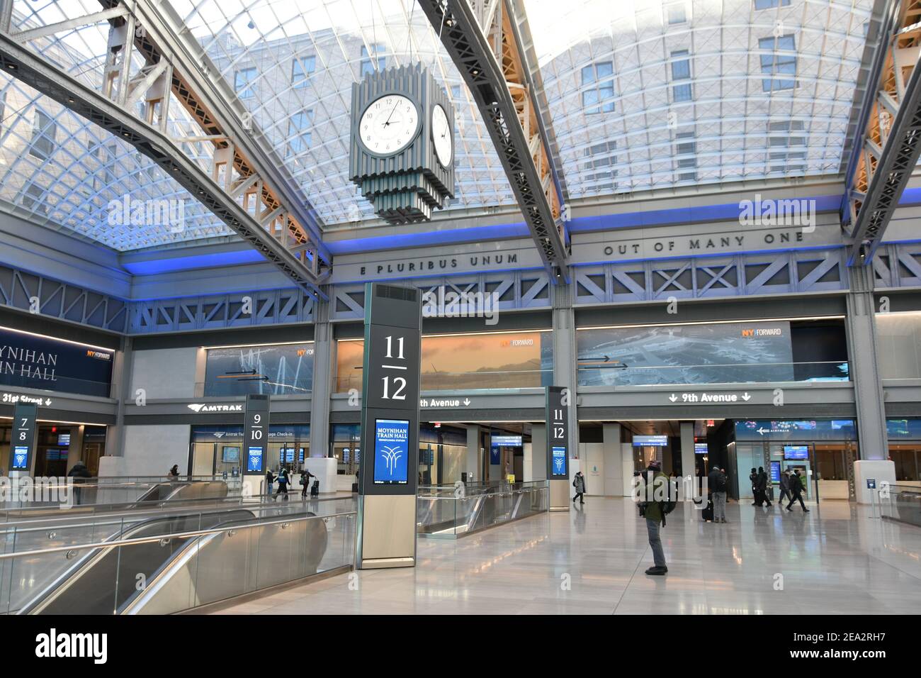 The brand new Moynihan Train Hall at Penn Station, Midtown Manhattan ...
