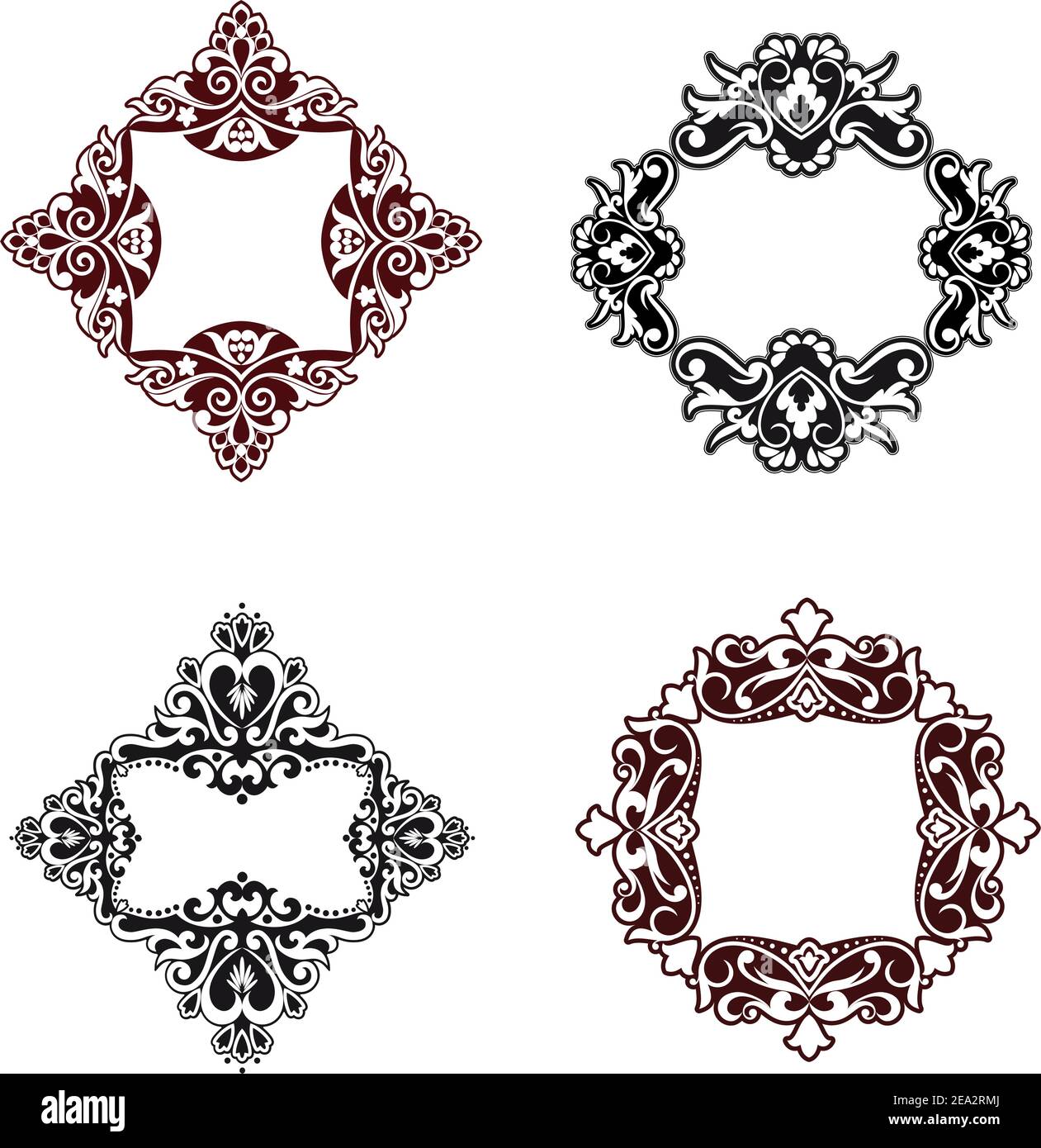 Flower Patterns Borders Design Ornate High Resolution Stock Photography ...