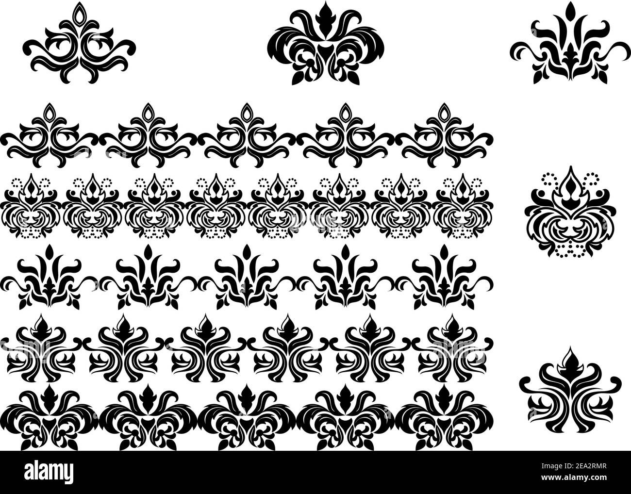 Flower Patterns Borders Design Ornate High Resolution Stock Photography ...
