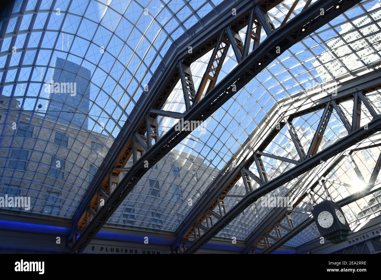The brand new Moynihan Train Hall at Penn Station, Midtown Manhattan ...