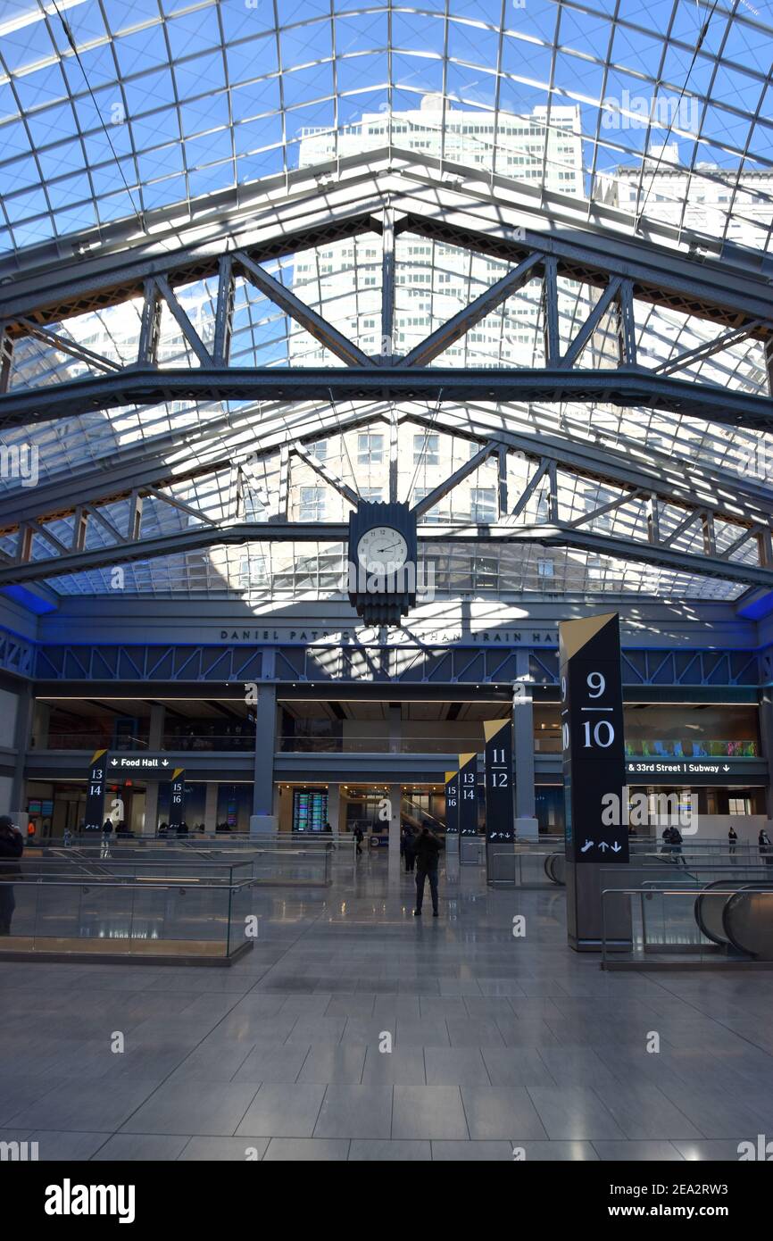 The brand new Moynihan Train Hall at Penn Station, Midtown Manhattan ...