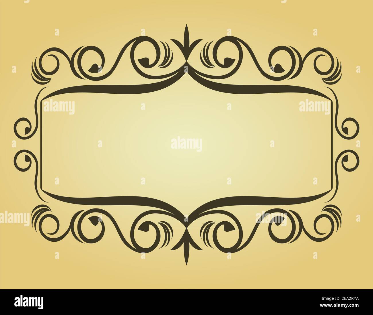 Vintage frame in victorian style for design as a background Stock ...