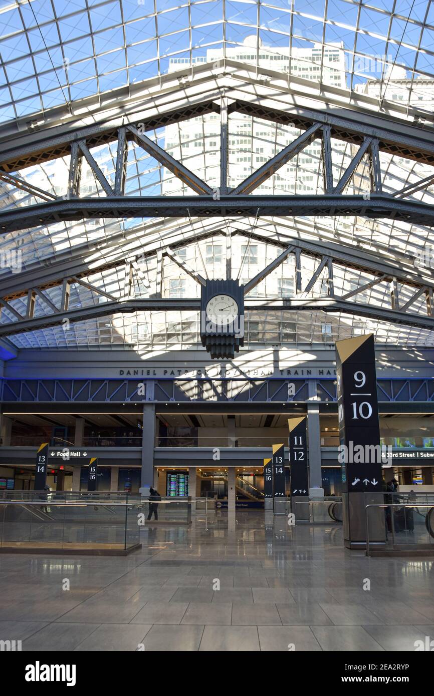 The brand new Moynihan Train Hall at Penn Station, Midtown Manhattan ...