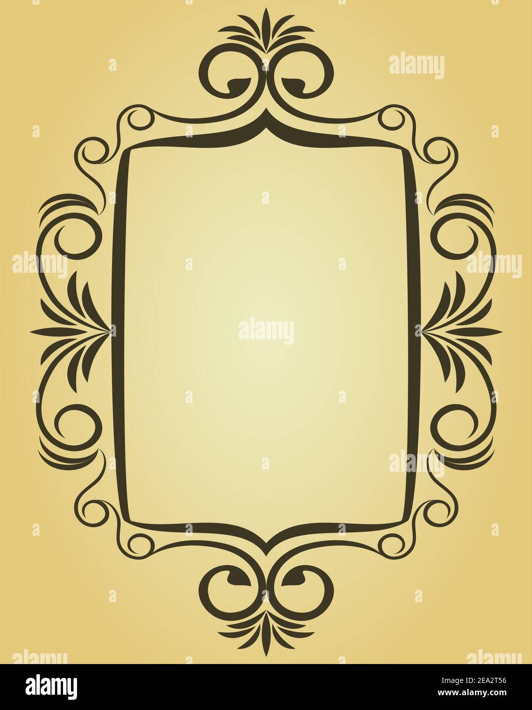 Vintage frame in victorian style for design as a background Stock ...