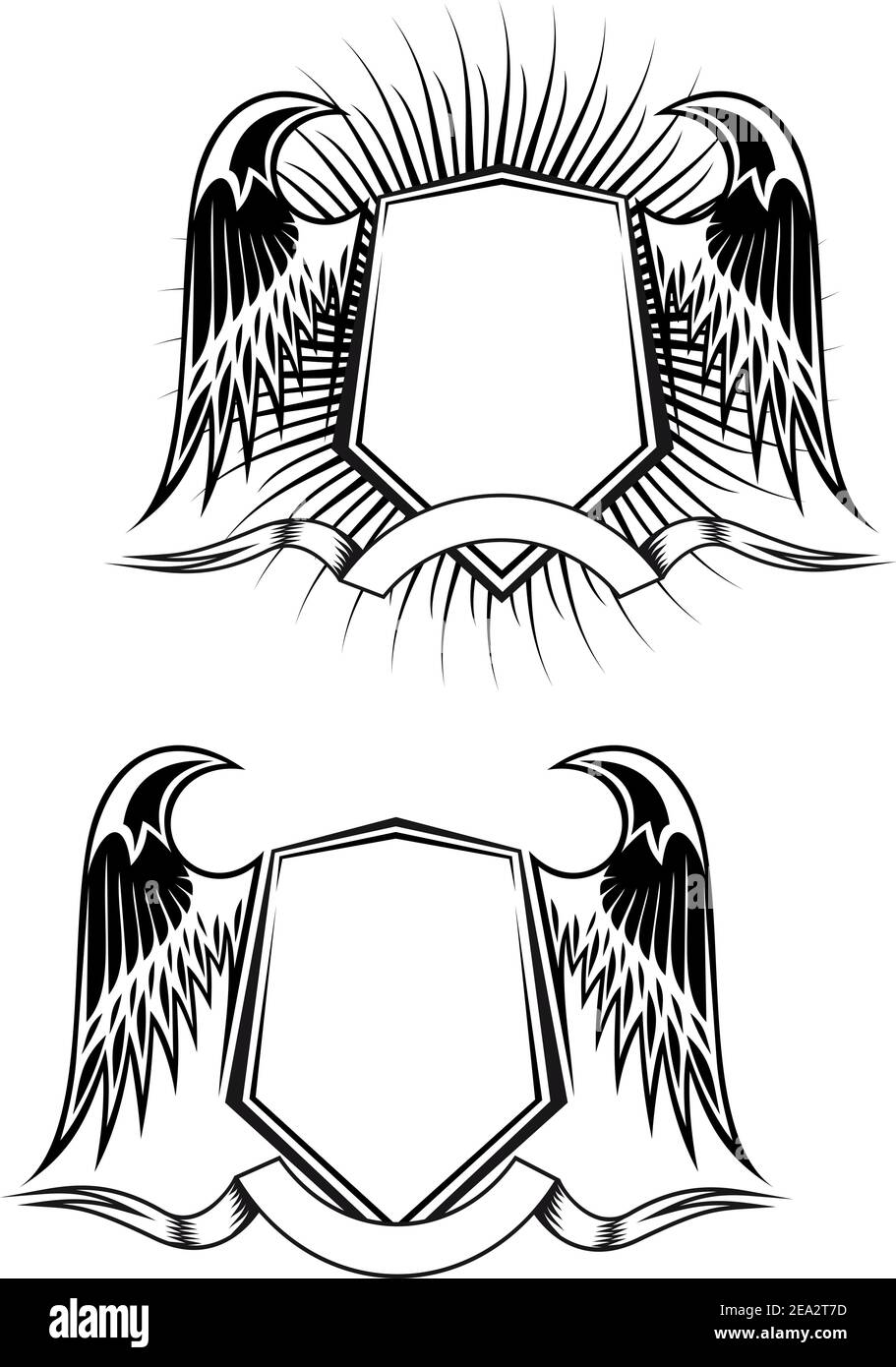 Engraved shields Cut Out Stock Images & Pictures - Alamy