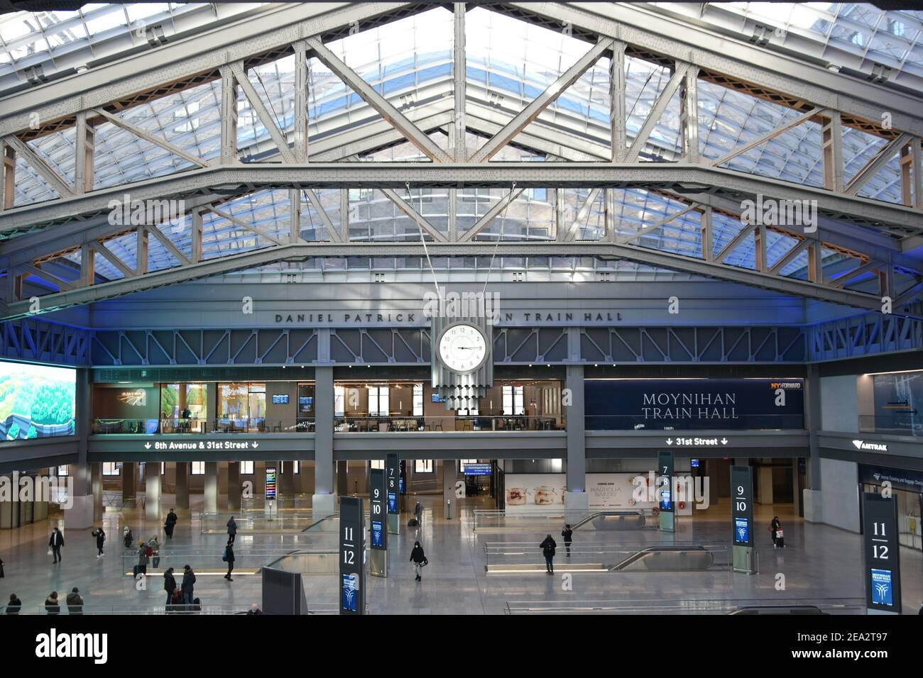 The brand new Moynihan Train Hall at Penn Station, Midtown Manhattan ...