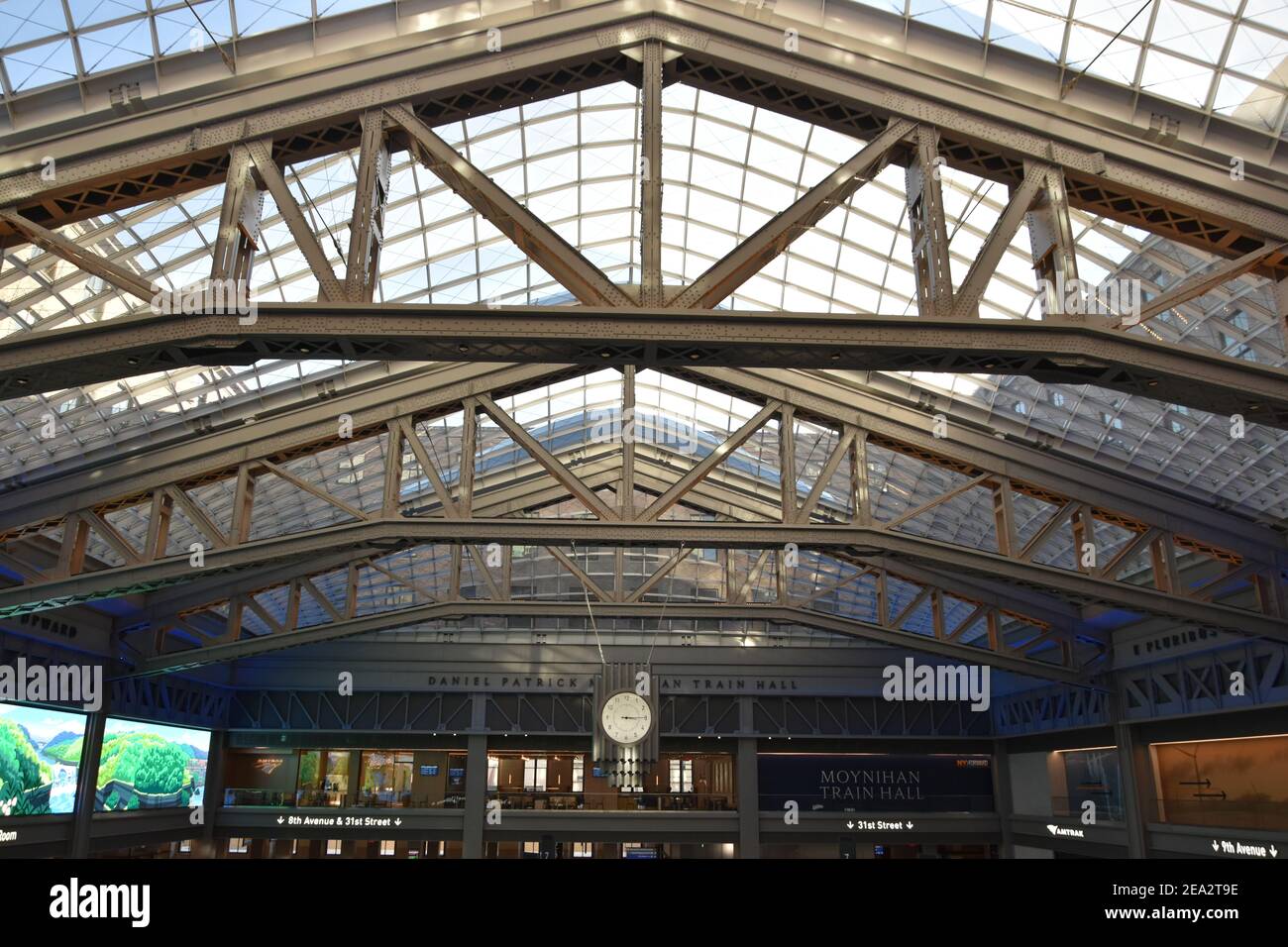 The brand new Moynihan Train Hall at Penn Station, Midtown Manhattan ...
