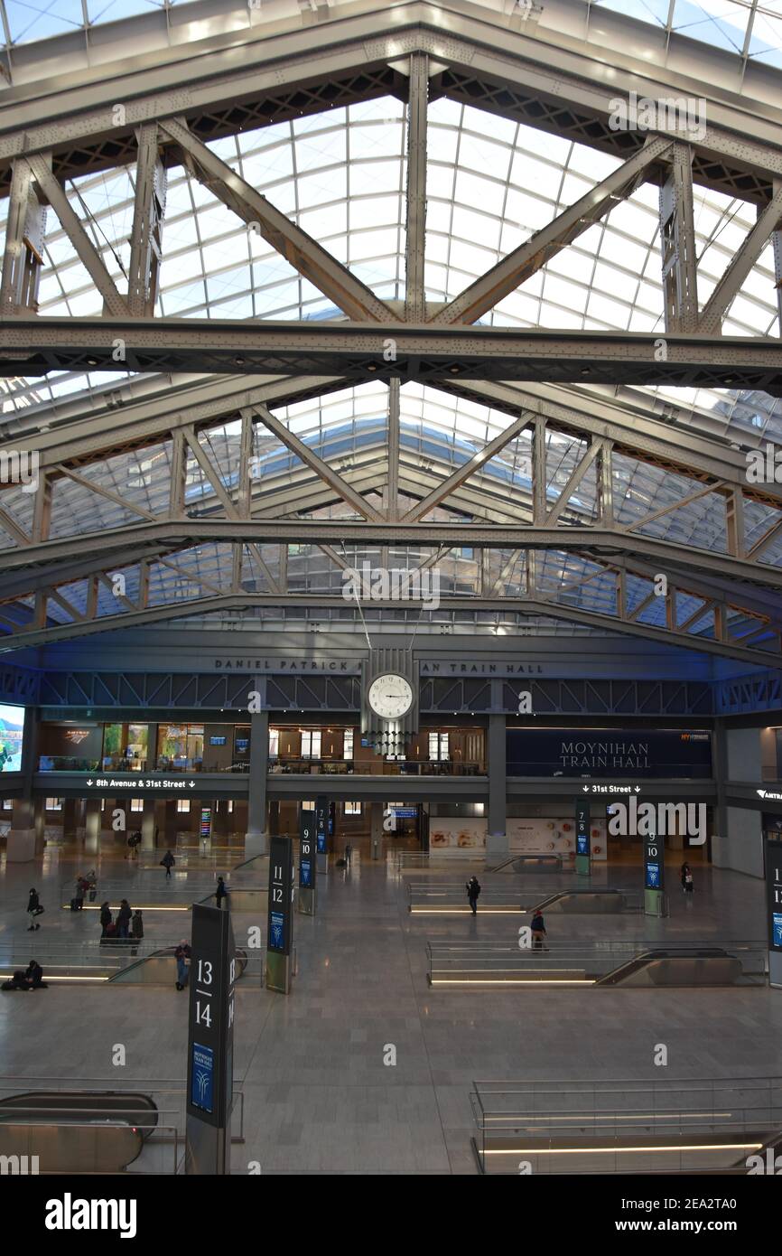 The brand new Moynihan Train Hall at Penn Station, Midtown Manhattan ...
