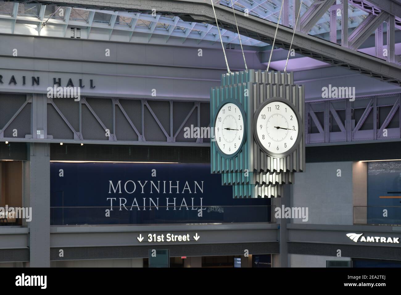 The brand new Moynihan Train Hall at Penn Station, Midtown Manhattan ...