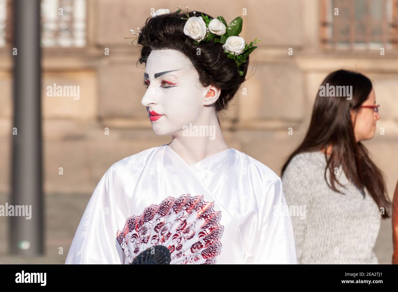 Timisoara, Romania - March 31, 2017: Geisha, woman in traditional ...