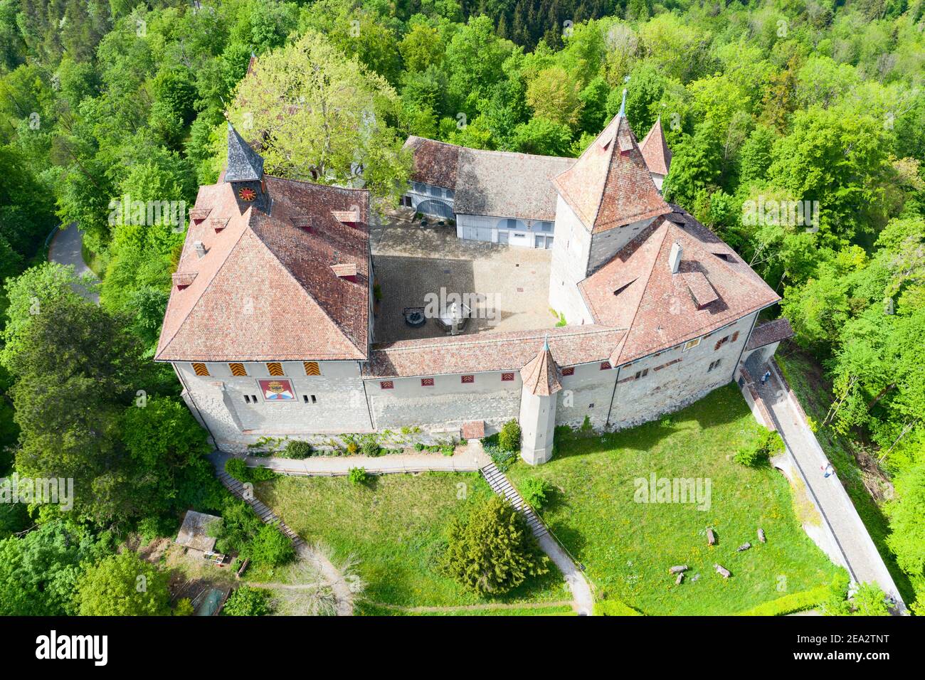 Kyburg castle located between Zurich and Winterthur, Switzerland Stock ...