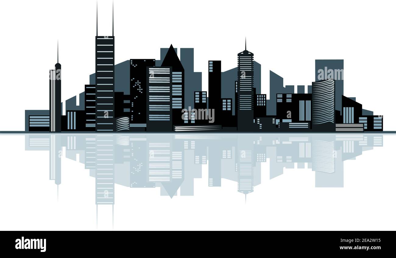 Modern cityscape for design as a business concept Stock Vector Image ...