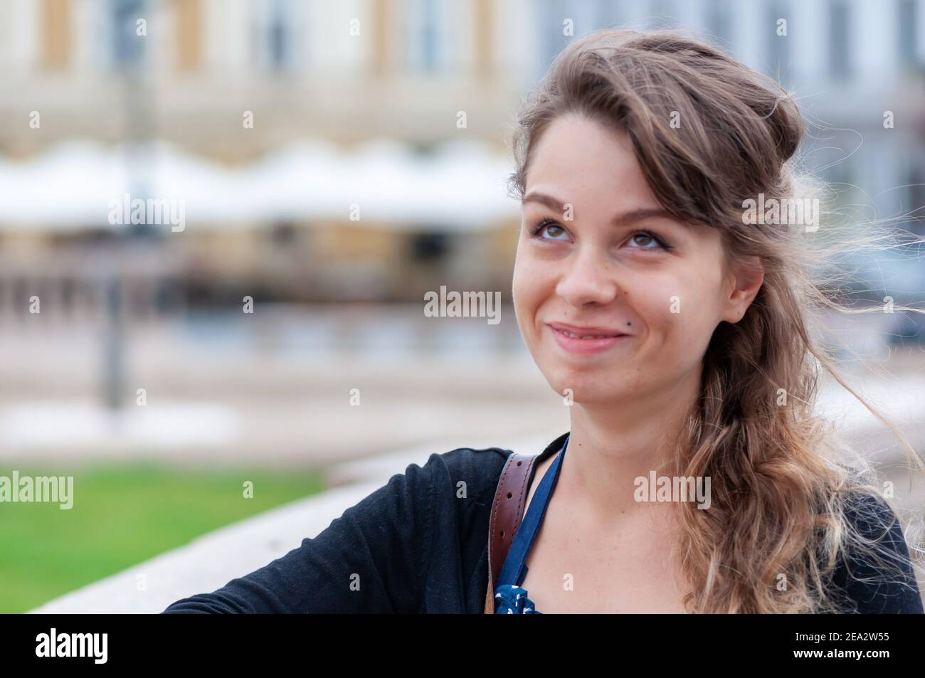Timisoara, Romania - July 25, 2017: Portrait of a woman in the street ...